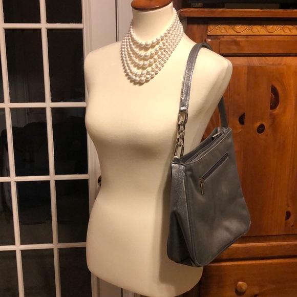 Bags | Multi Purpose Purse Sparkly Silver Grey Color | Poshmark